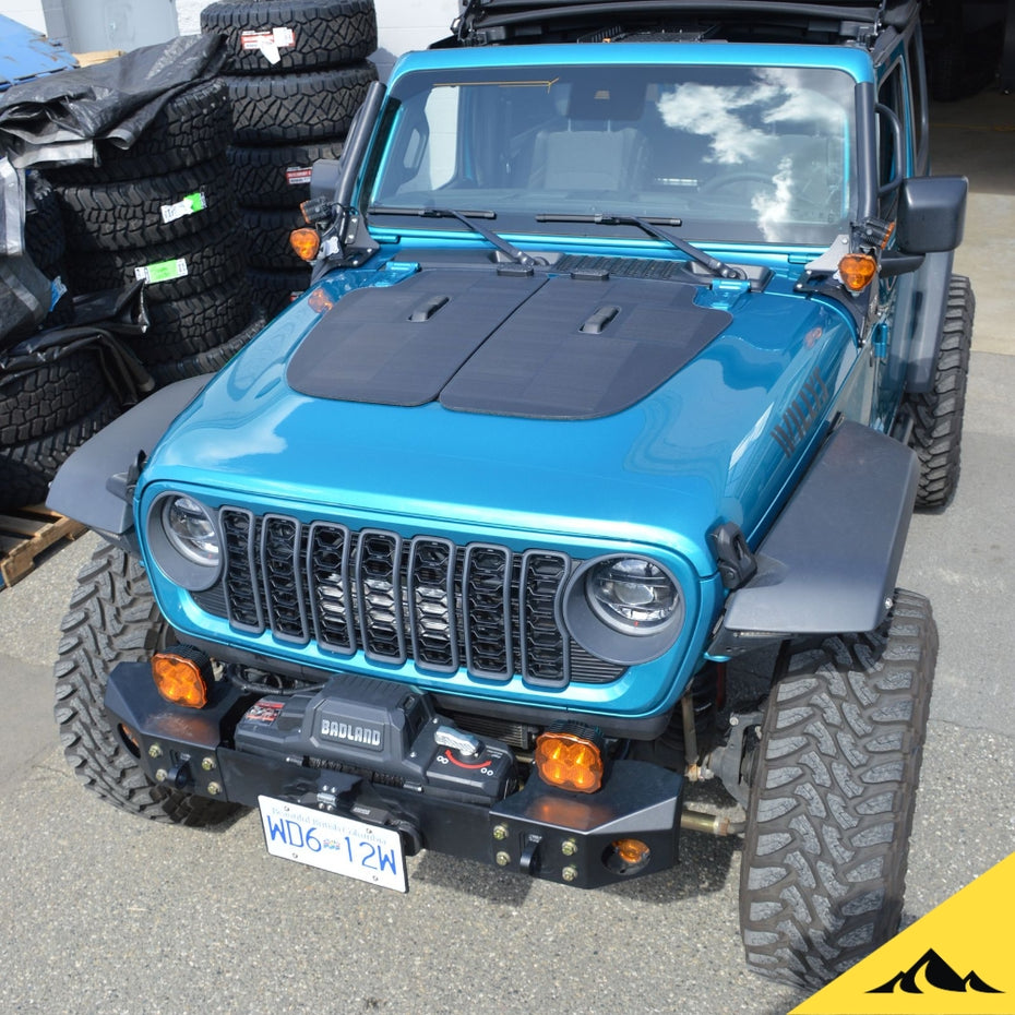 Jeep Gladiator Hood Solar Panel | JT |Cascadia 4x4 | VSS System™ 2.0